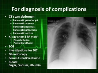 CLINICAL FEATURES OF ACUTE PANCREATITIS | PPTX