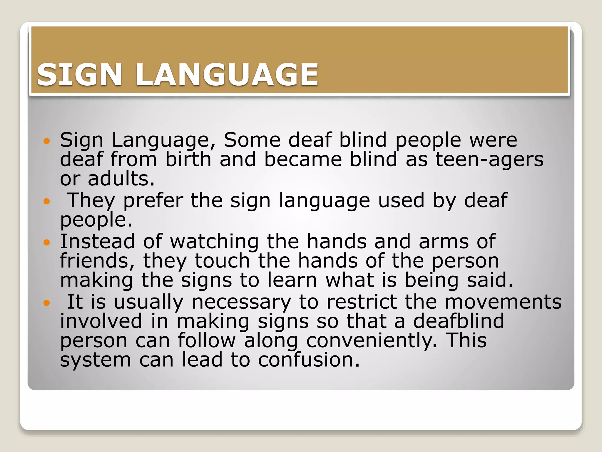 The Deaf Blind Alphabate. | PPTX