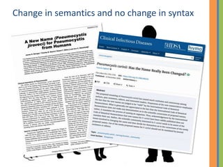Use and Limits of Scientific Names in Biological Informatics | PPT