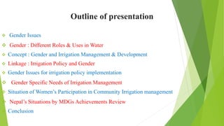 Gender and Water Governance | PPT