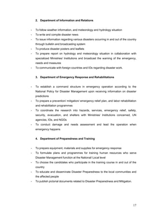 Country report of Cambodia Disaster Management | PDF