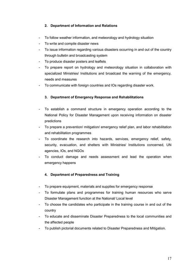 Country report of Cambodia Disaster Management | PDF