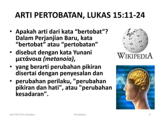 3. pertobatan dari hidup sia sia | PPTX