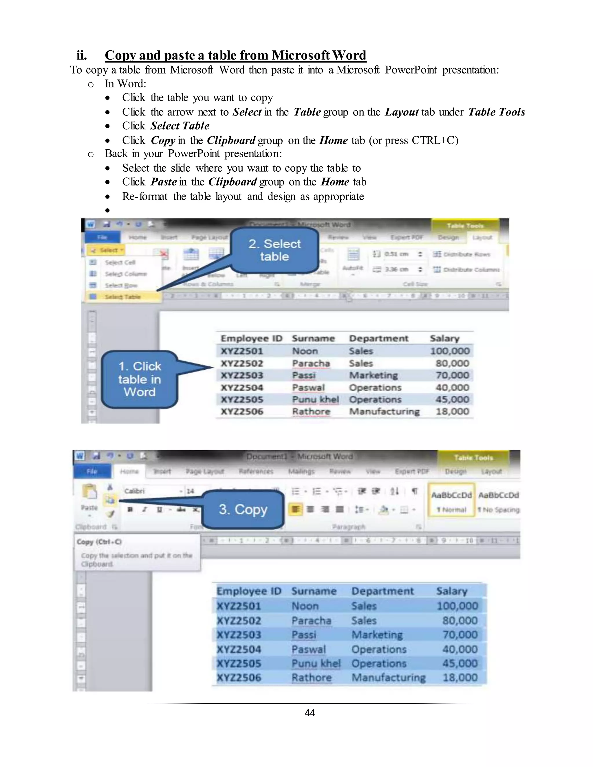 Step By Step Microsoft Power Point 2010 | DOCX