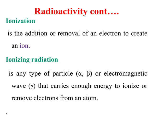 Radioactivity | PPTX | Chemistry | Science