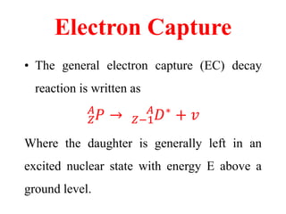 Electron Capture Equation