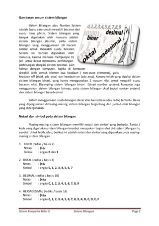 Sistem Bilangan (modul 1) | DOCX
