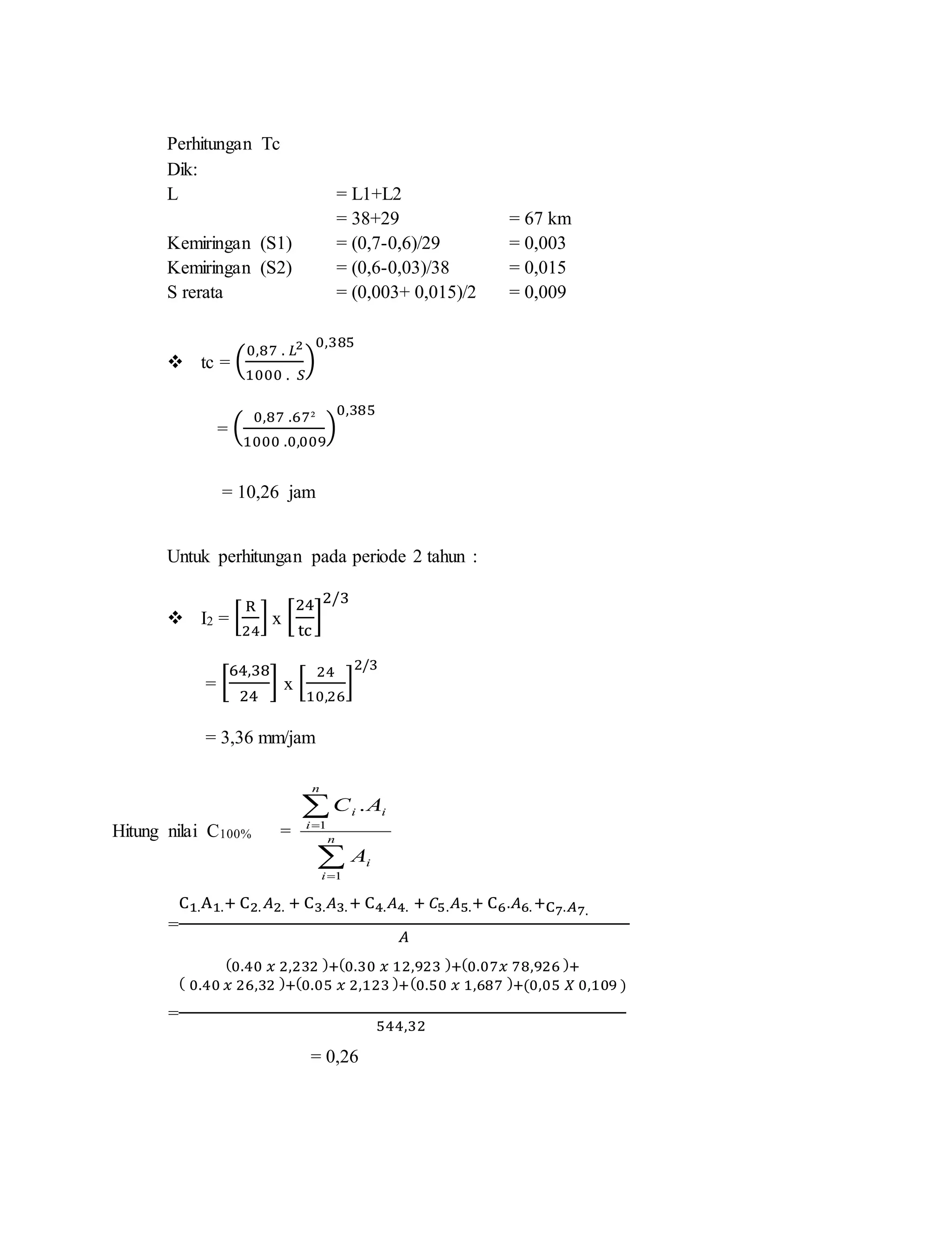 3.8 perhitungan debit rencana | DOCX