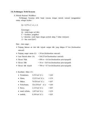 3.8 perhitungan debit rencana | DOCX
