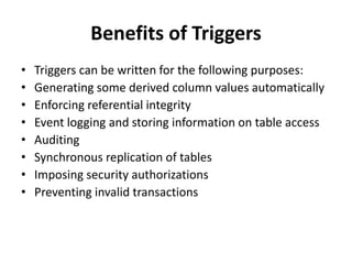 PL/SQL TRIGGERS | PDF