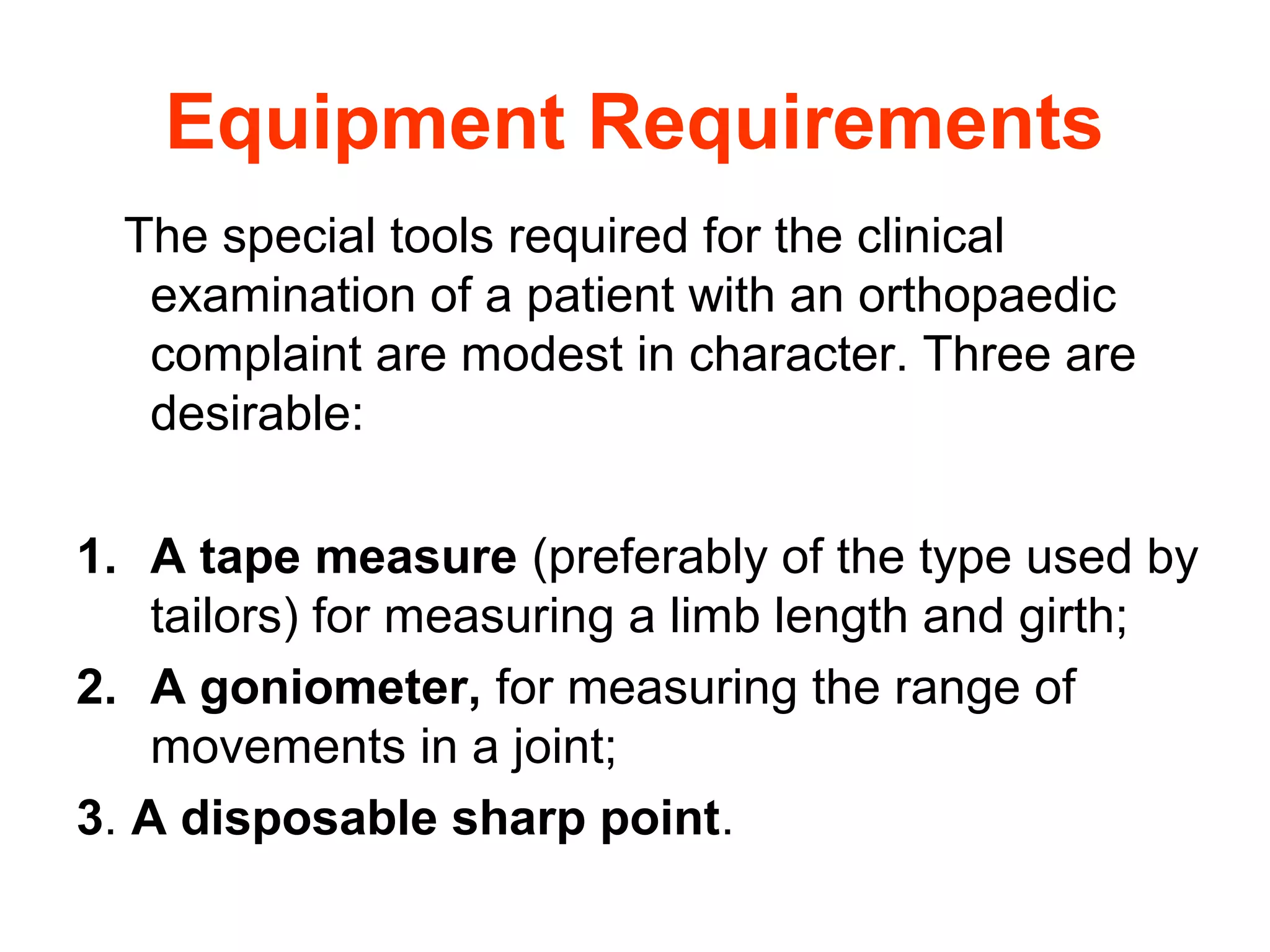 Examination of Orthopedic patients | PPT