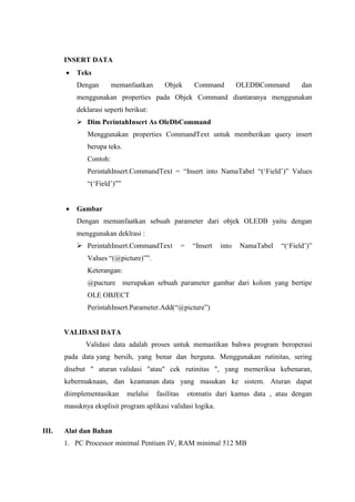 INSERT DATA WITH ADO.NET TECHNOLOGY | PDF
