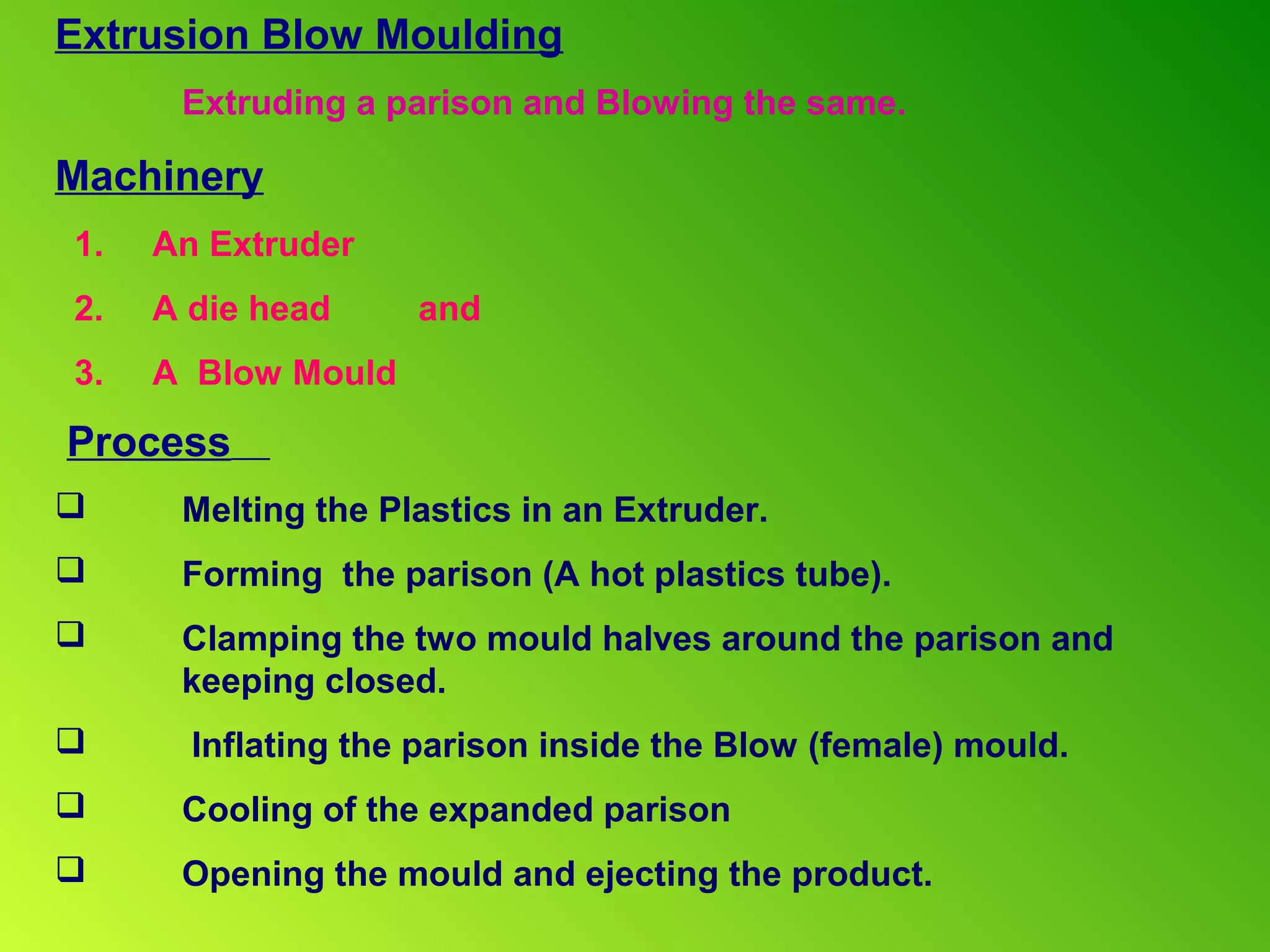 3. Blow moulding process | PPT