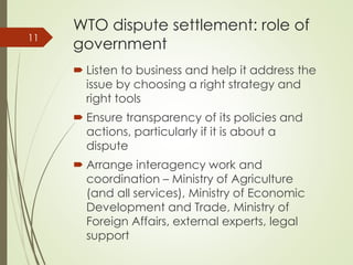 WTO trade dispute settlement: starting from the key points | PPT