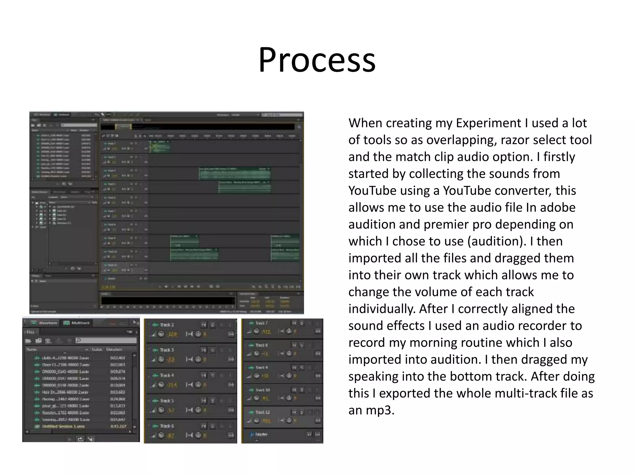 Production Experiments | PPTX | Digital Audio | Computer Software and Applications