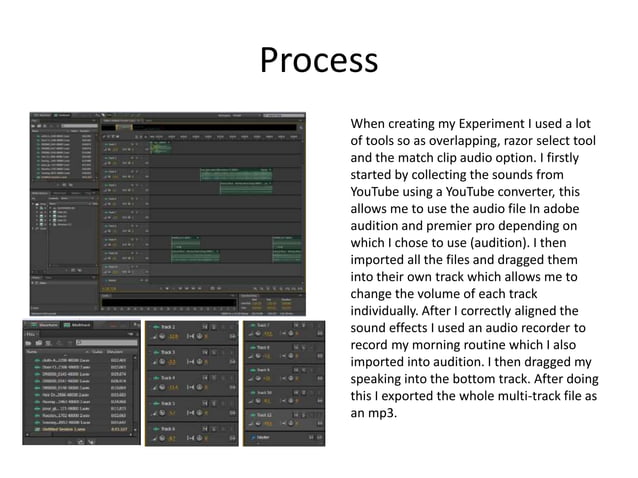 Production Experiments | PPTX | Digital Audio | Computer Software and Applications