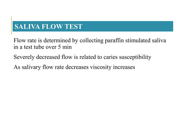 Saliva and salivary analysis | PPTX