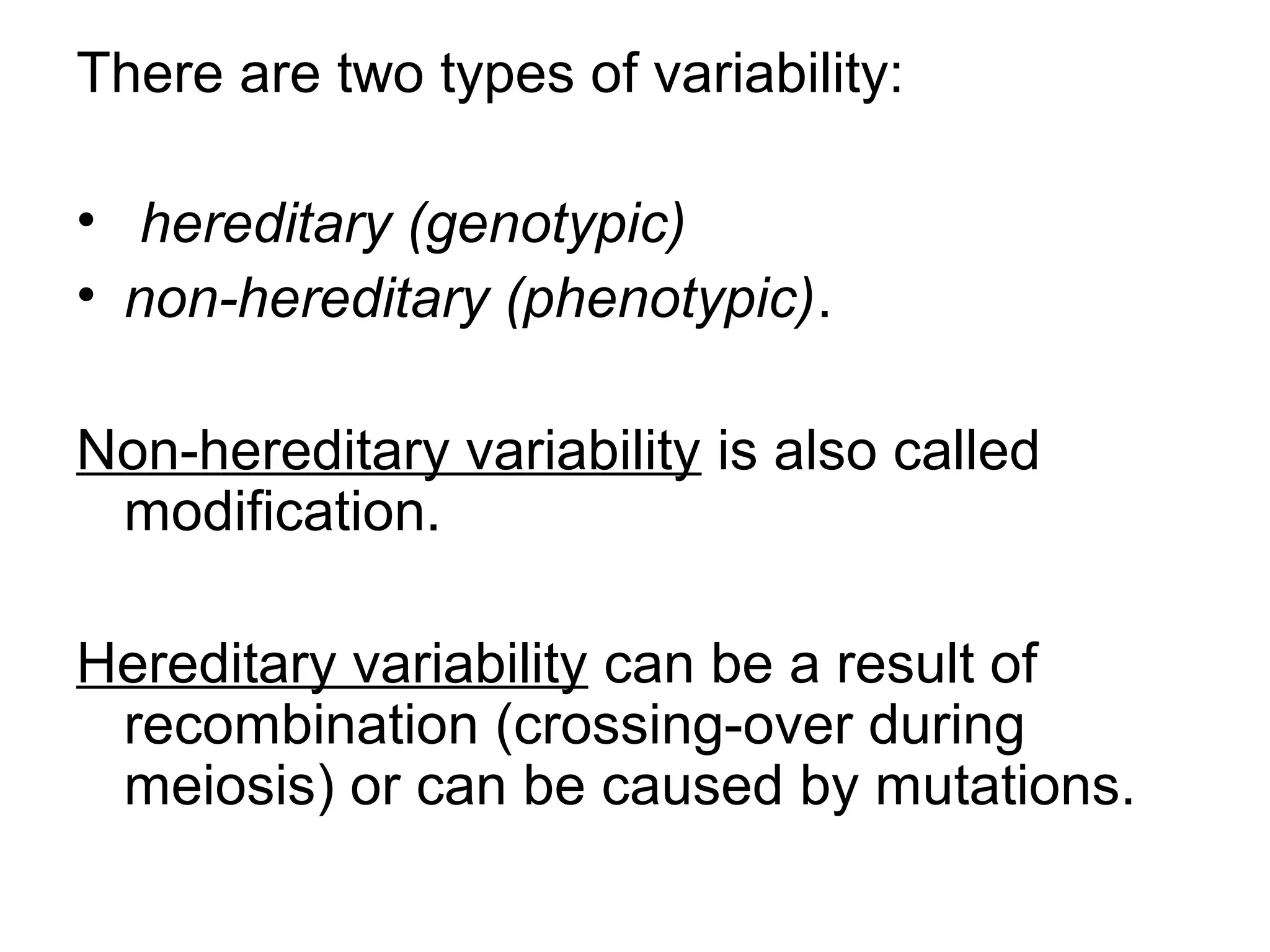Human variability as property of life & the Genetic phenomena | PPT