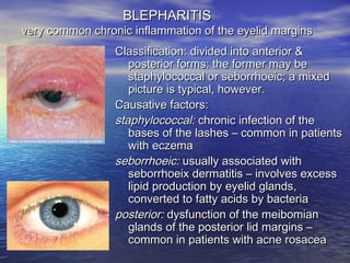 Diseases of Eyelids, Lacrymal system & Orbit | PPT