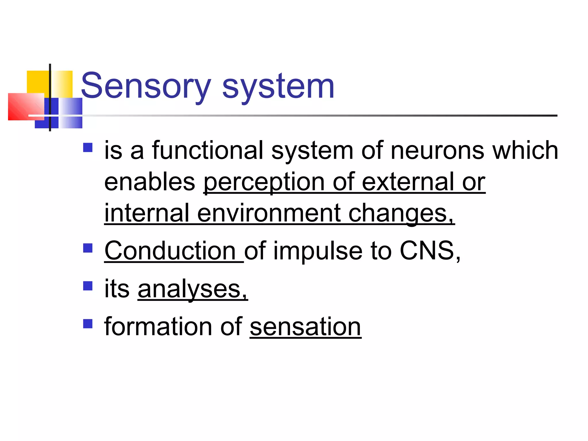 Physiology of Sensory system | PPT