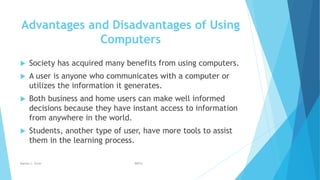 3. advantages and disadvantages of using computers | PPTX