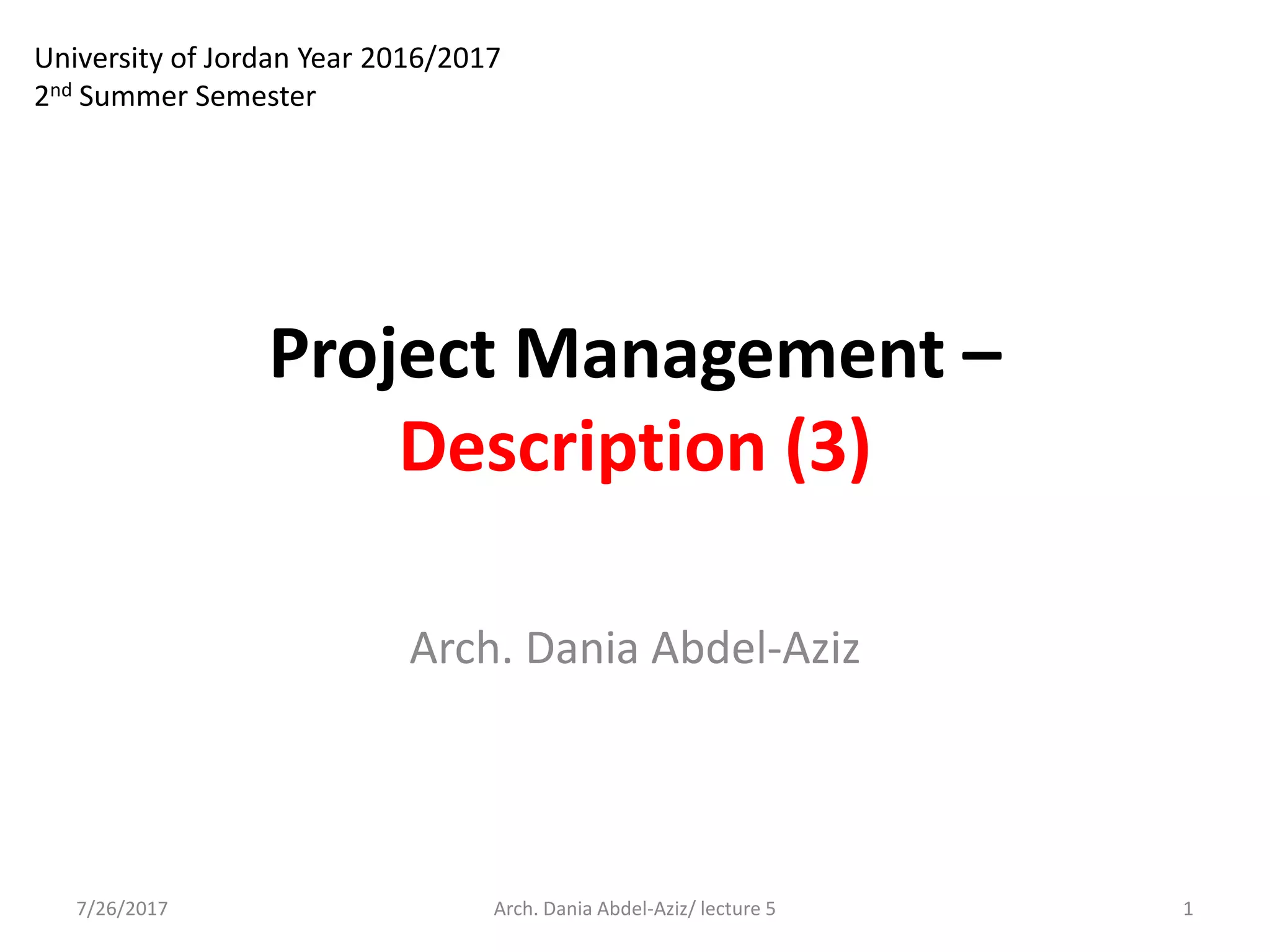 Lecture 3.2. project management – description (3) | PDF | Business Administration | Business