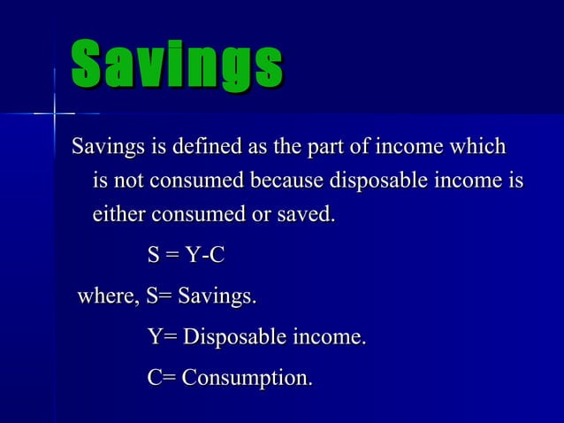 Presentation on Savings | PPT