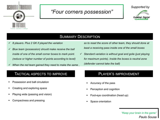 Four corners possession Exercise | PPT