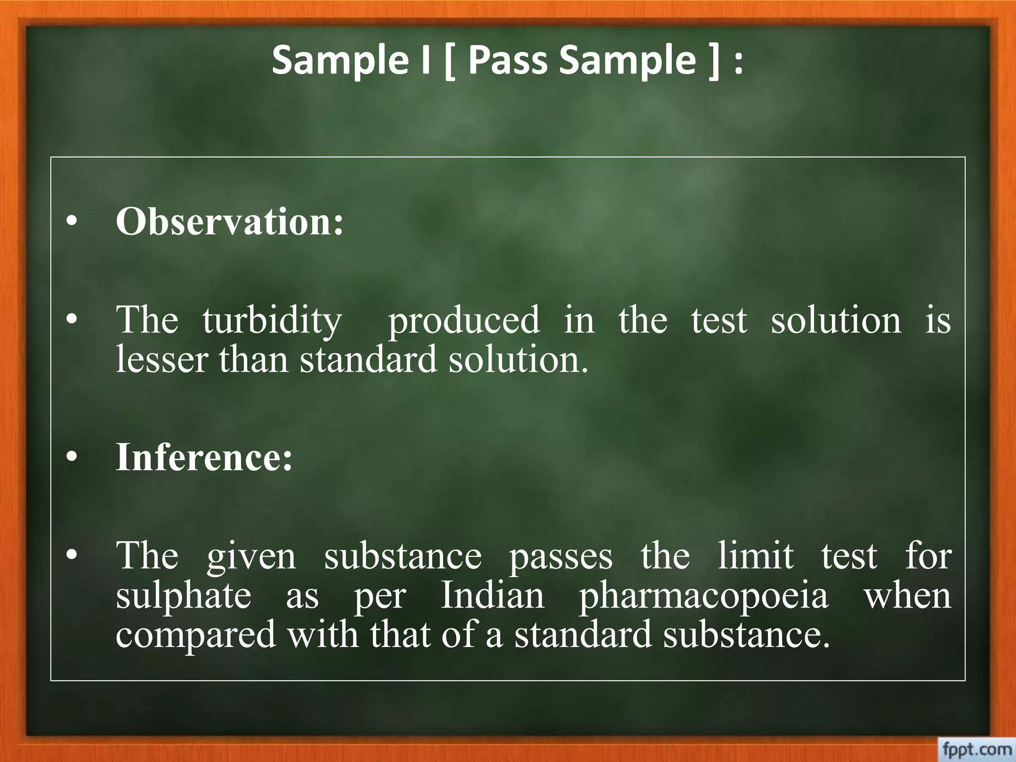 3.limit test for sulphate | PPTX