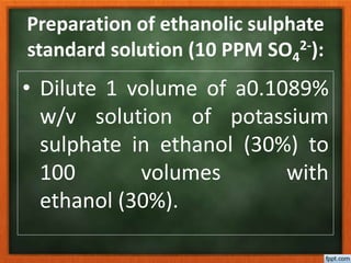3.limit test for sulphate | PPTX