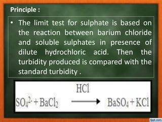 3.limit test for sulphate | PPTX