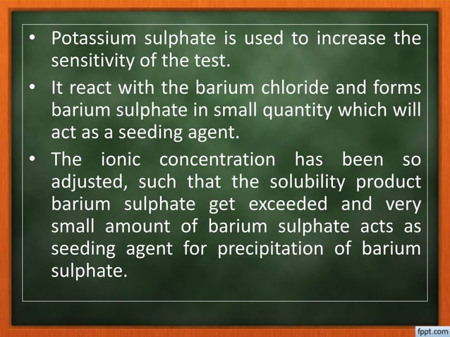 3.limit test for sulphate | PPTX