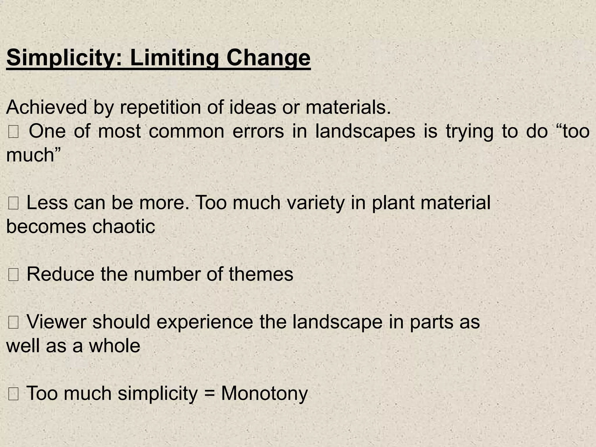 Principles of Landscape Design | PPTX