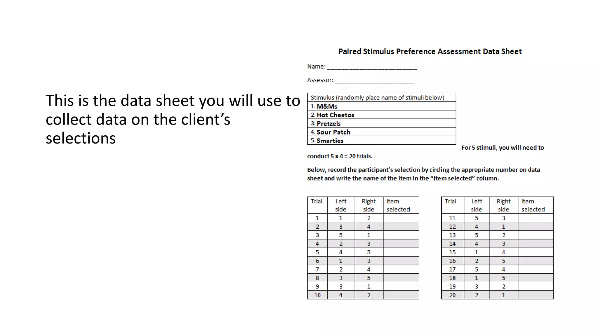 3. paired stimulus data collection and scoring | PPTX