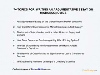 COMPLETE GUIDE ON WRITING AN ARGUMENTATIVE ESSAY ON MICROECONOMICS | PPT