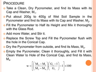 Index Properties of Soil Part I | PPTX