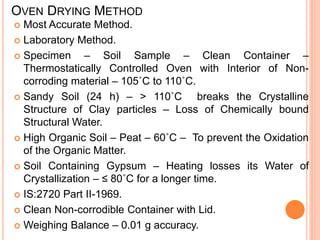 Index Properties of Soil Part I | PPTX