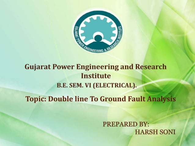 Double Line To Ground Fault Analysis | PPTX