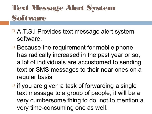 3text Message Alert System Software 