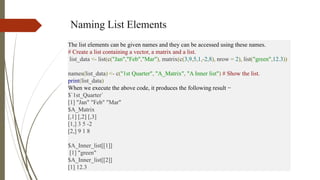 3. R- list and data frame | PPTX