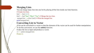 3. R- list and data frame | PPTX