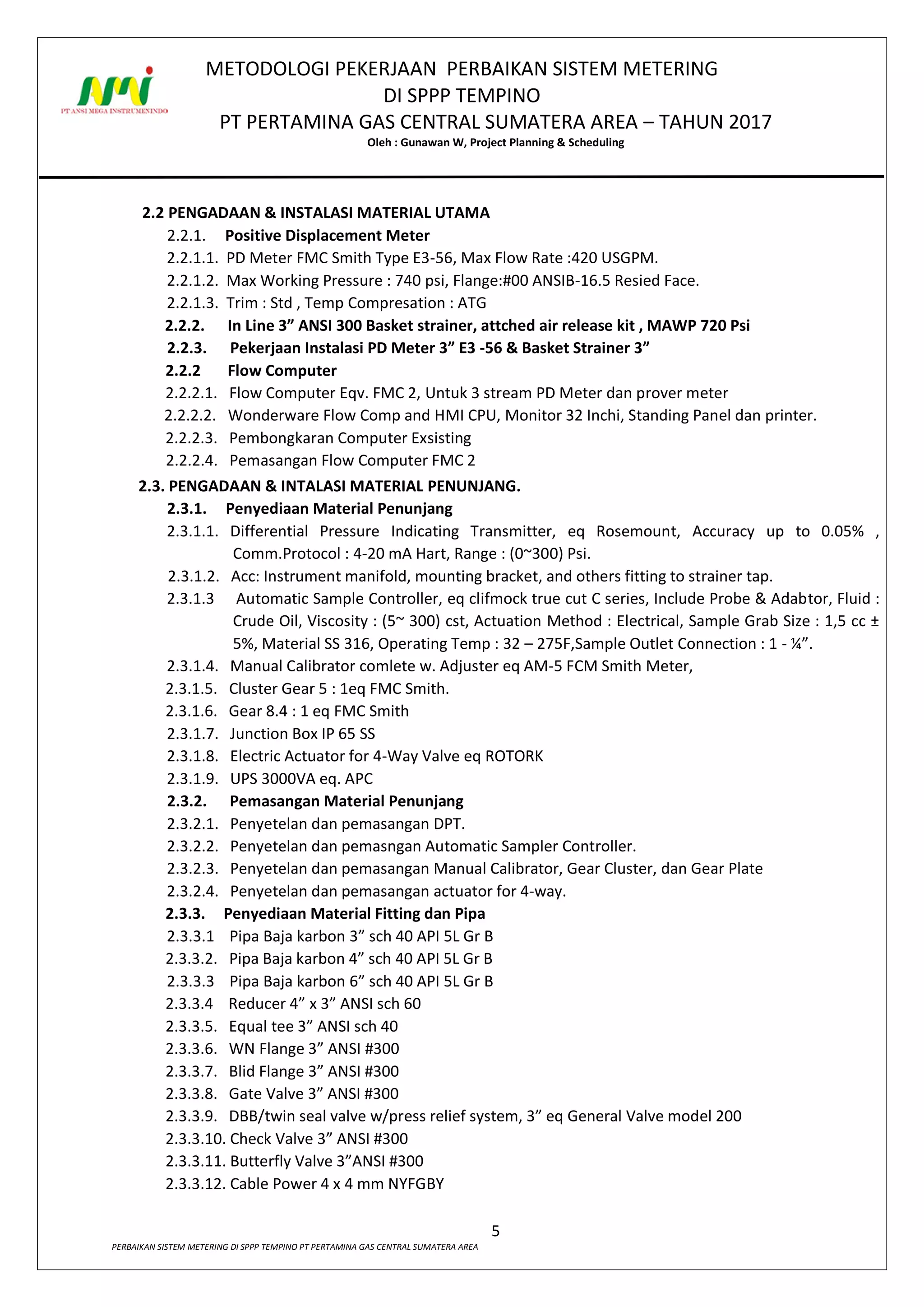 PROJECT EXECUTION PLAN (.metodologi kerja) | PDF