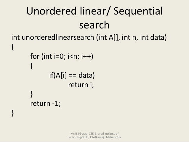 Searching and Sorting Techniques in Data Structure