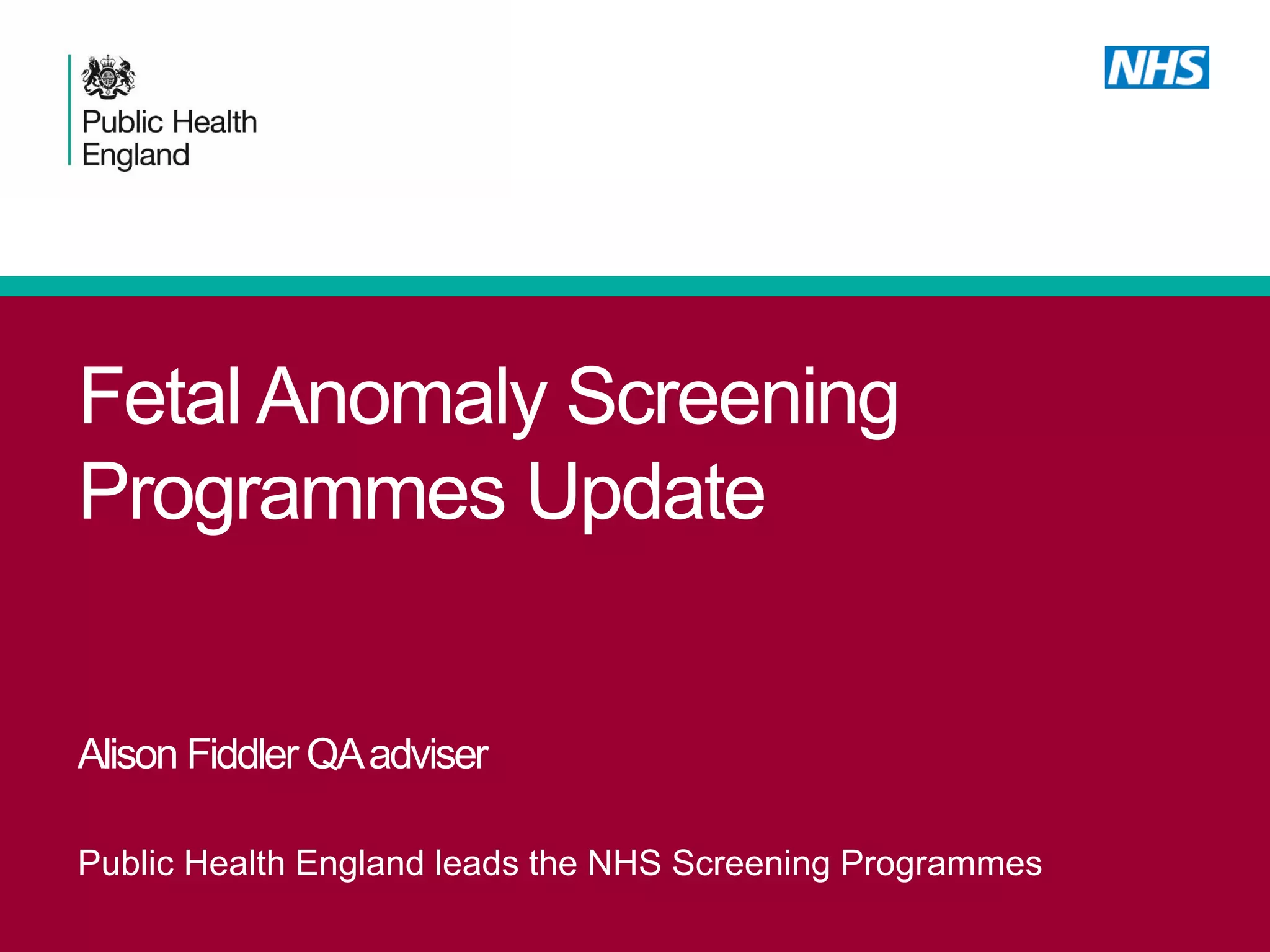 3. Fetal anomaly screening programmes update | PDF | Pregnancy ...