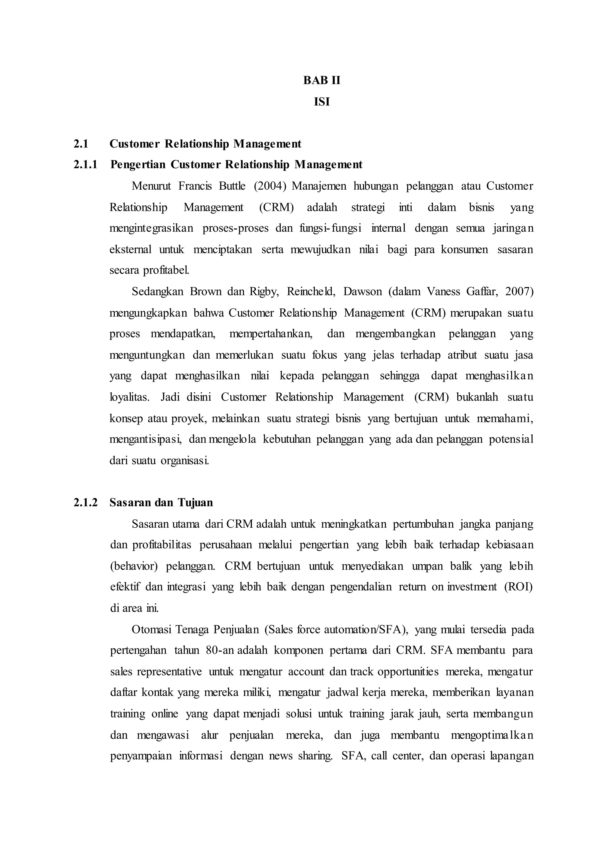 Customer Relationship Management | DOCX