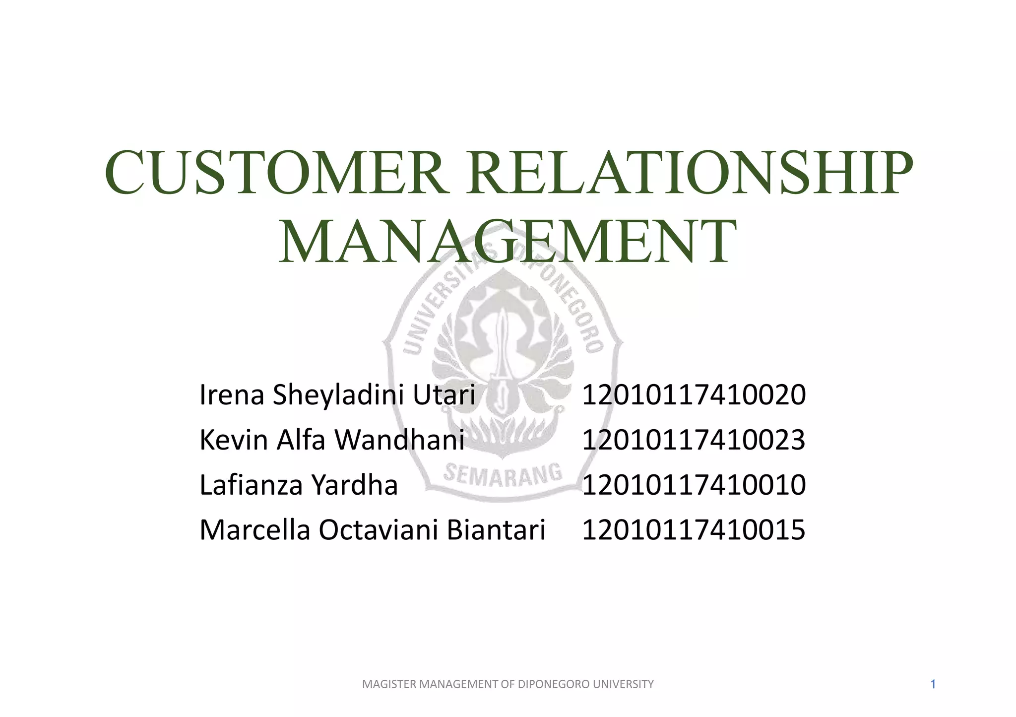 Customer Relationship Management PPT | PPTX