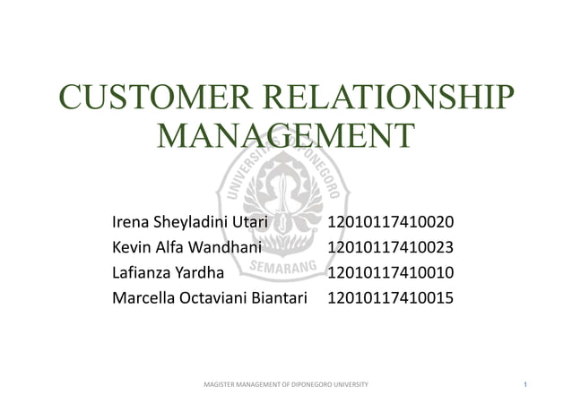 Customer Relationship Management PPT | PPTX