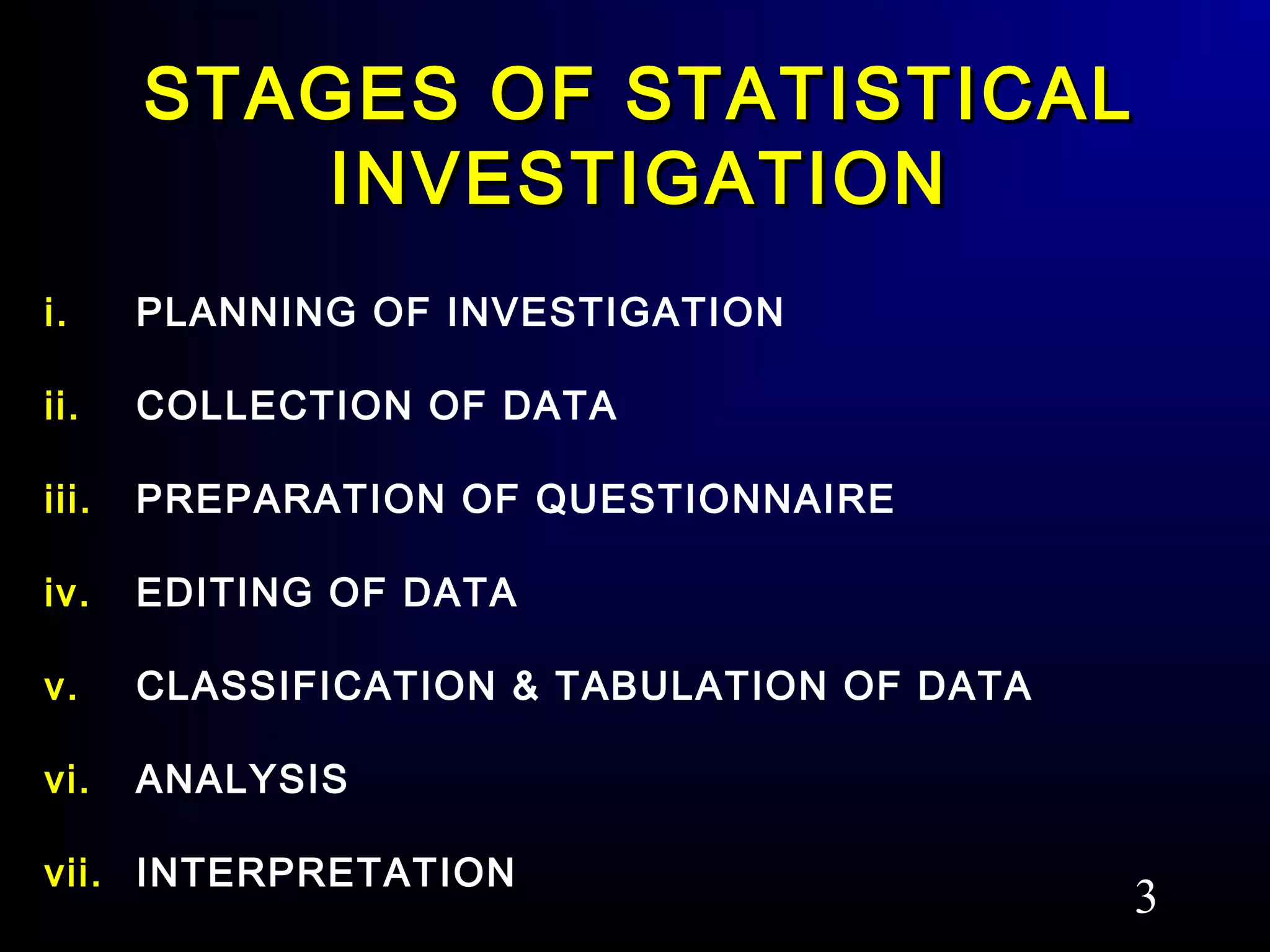 Statistical Investigation | PPT