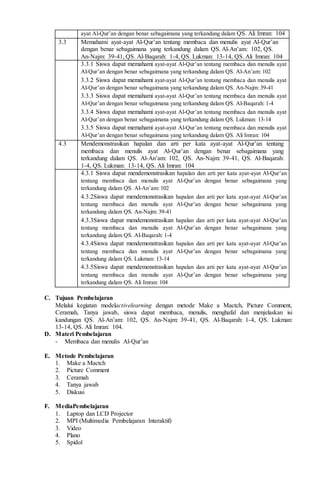 3. memahami bacaan dan salinanpenulisan ayat ayat al-qur’an dengan benar | PDF