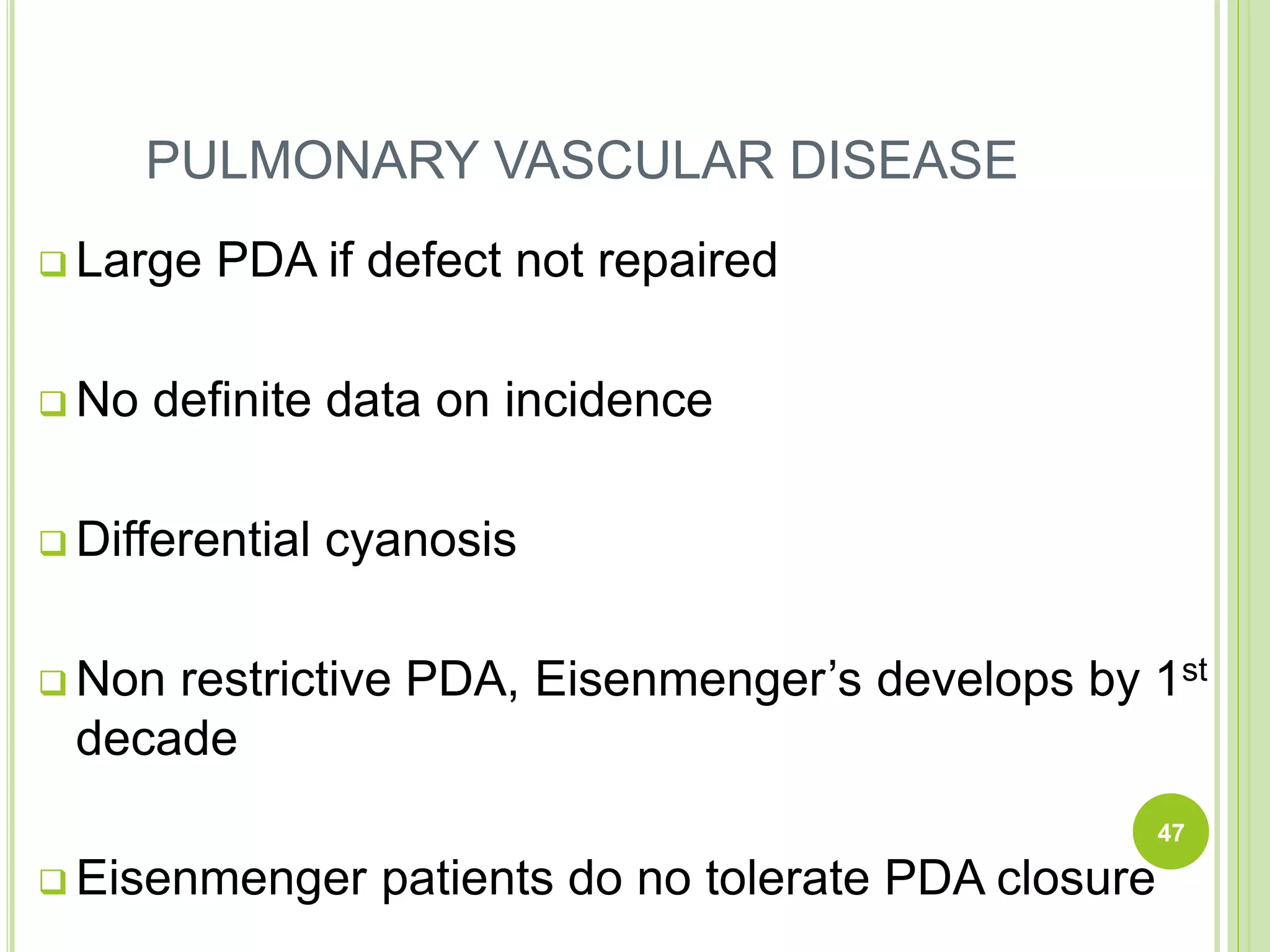 NATURAL HISTORY OF ASD, VSD, PDA | PPTX